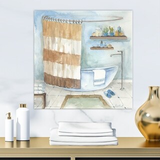 Designart "Contemporary Bathroom I" Bathroom Canvas Wall Art - Bed Bath ...