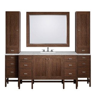 James Martin Addison 90" Single Sink Bathroom Vanity Suite, Mid-Century ...