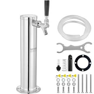 VEVOR Beer Tower Dispenser Stainless Steel Keg Beer Tower Kegerator ...