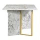 Dining Table Set with Artificial Marble Sticker Tabletop - Bed Bath ...