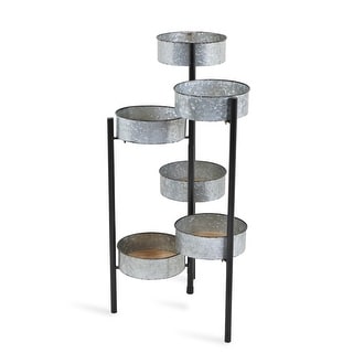 Modern Farmhouse 6 Tier Galvanized Metal Plant Stand - Bed Bath ...