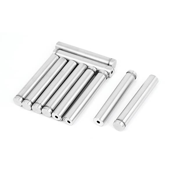 Frameless Glass 16mm x 100mm Stainless Steel Standoff Pin Clamp 10pcs ...