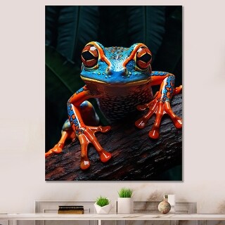 Designart "Portrait Of Pinstriped Tree Frog Wildlife I" Animal Frog ...