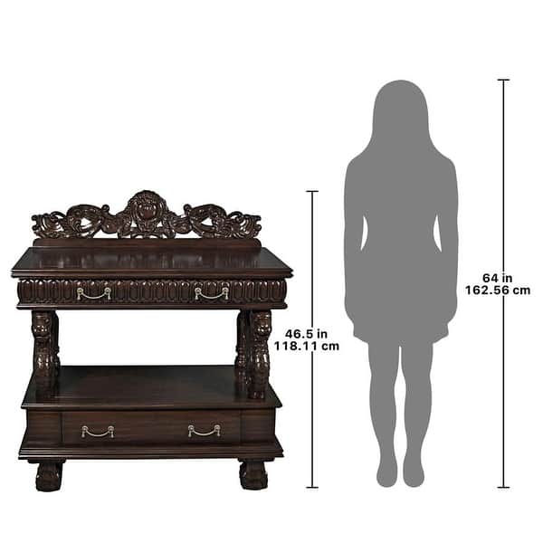 Design Toscano Lord Raffles Winged Lion Wood Buffet Console Table - Bed ...