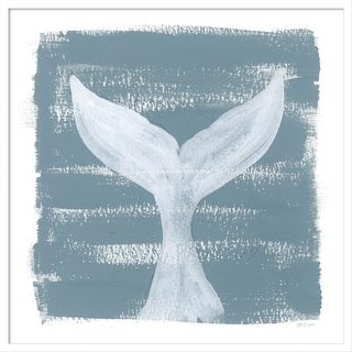 Soft Sea Whale Tail by Yvette St. Amant Wood Framed Wall Art Print ...