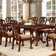 Carpia Traditional Brown Cherry Wood 9-Piece Dining Set by Furniture of ...