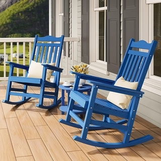 Ravenna Plastic Wood Rocking Adirondack Chair Patio Rocker - Bed Bath ...