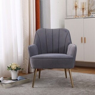 Modern Velvet Sherpa Armchair for Living Room - Bed Bath & Beyond ...