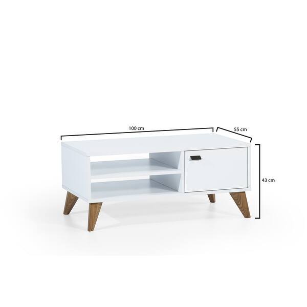 Lika Modern Mid Century Modern Contemporary Coffee Table with Storage ...