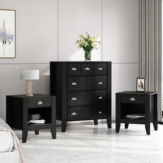 Foisy Faux Wood 3 Piece Dresser and Nightstand Bedroom Set by ...