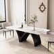 Modern Rectangular Dining Table, Sintered Stone Table-top, N-Shaped ...