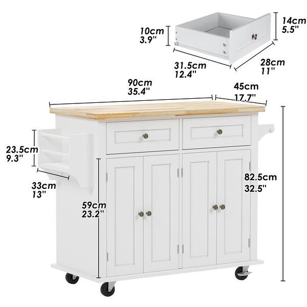 Kitchen Island Cart with Storage Kitchen Cart Sideboard and Buffet with ...
