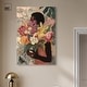 Woman Basked in Flowers Glam Art Wrapped Canvas Print by Art Remedy ...