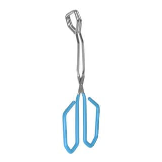 Stainless Steel Scissor Tongs 11" Barbecue Grilling Tongs with Handle ...