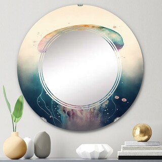 Designart 'Colorful Deepsea Jellyfish I' Printed Animal Fish Wall ...