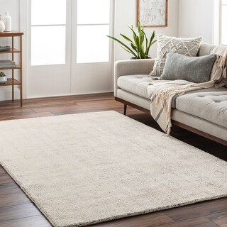 Arago Handmade Bespoke Neutral Wool & Viscose Area Rug - Bed Bath ...