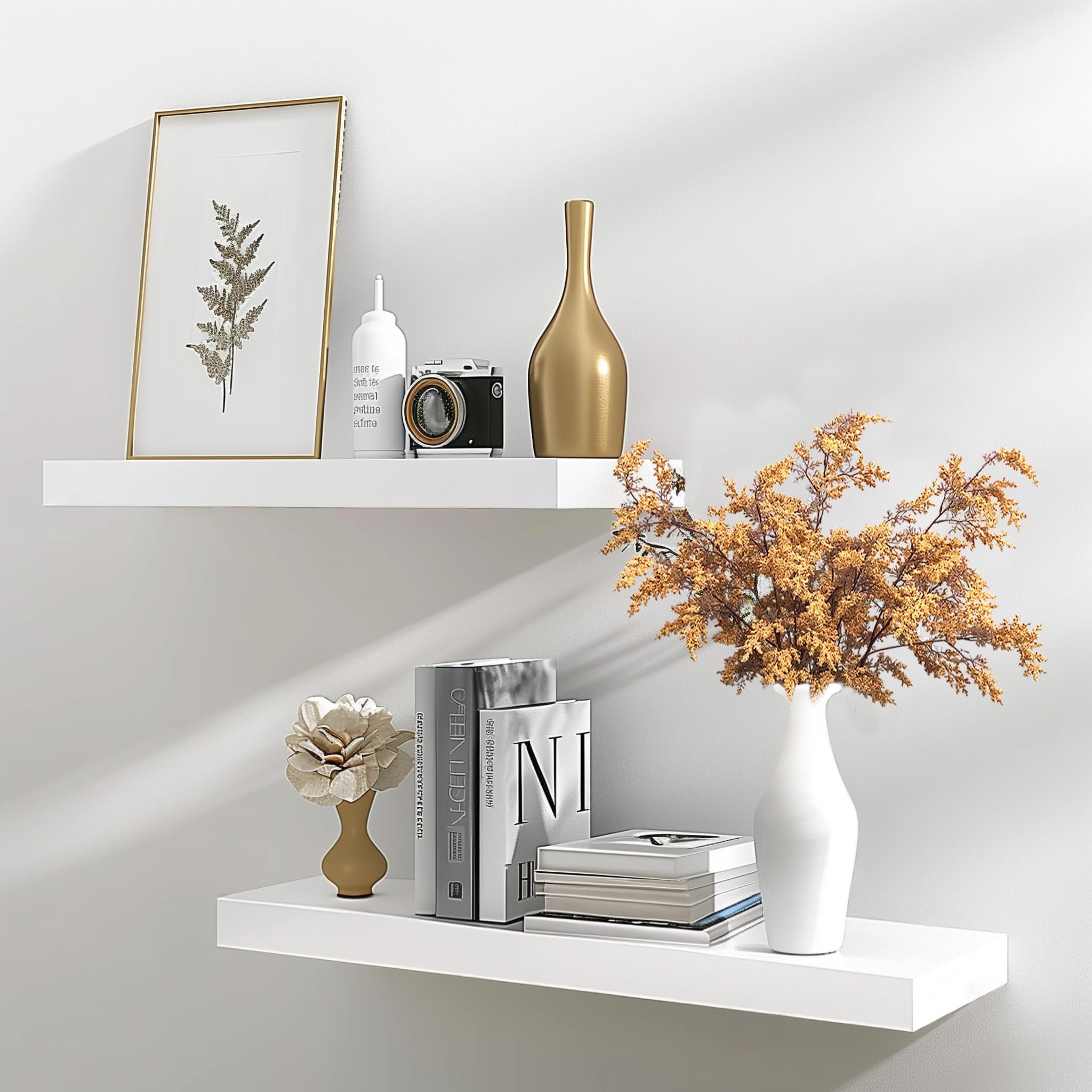 Acrylic Floating Shelf 15 x 4.0 Inch Floating Wall Mounted Shelves ...