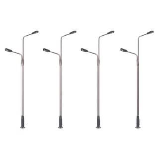 4pcs Model Railway Train Lamp Post White 1/100 Scale 10cm 3.94inch 3V ...