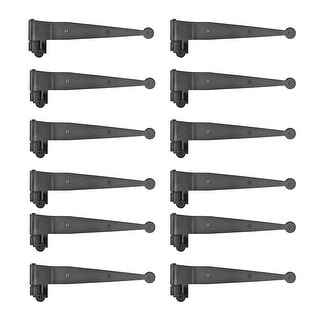 Black Wrought Iron Offset Strap Lift Off Pintle Hinge 2" L Antique ...