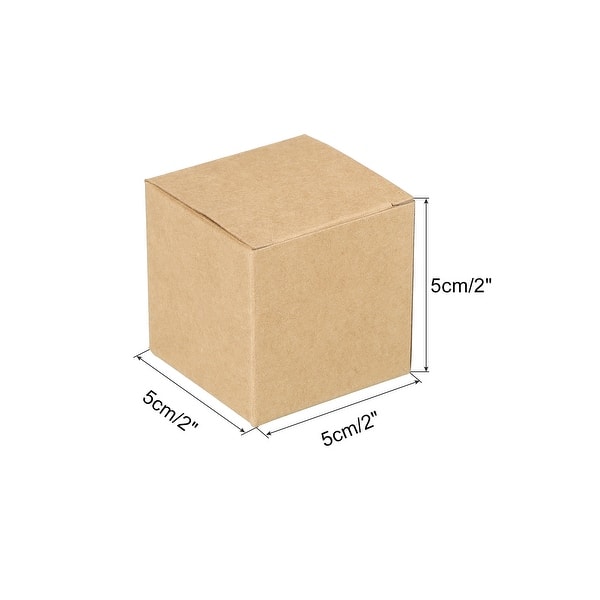 Paper Cardboard Boxes Gift Paper Box Brown 2x2x2 Inch for Gift Wrap ...