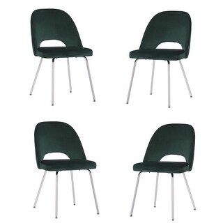 Sand Velvet Dining Chair (Set of 4) - 34.75"H (SH 18) x 30"W x 32"D ...