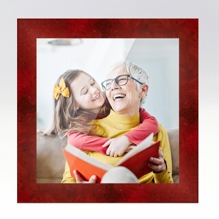 16x16 Red Picture Frame - Wood Picture Frame Complete with UV Acrylic ...