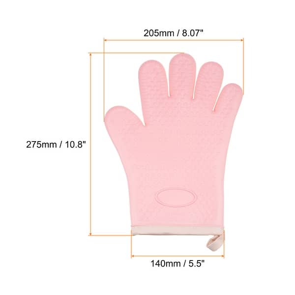 2pcs Silicone Oven Mitts Heat Resistant Rubber Oven Gloves - Bed Bath ...