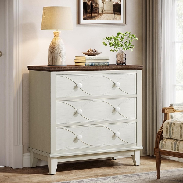 3 Drawers Farmhouse Nightstand 31.5 Large Wood Bedside Table Sofa Side End Table Chest of Dresser Bed Bath Beyond 41147756