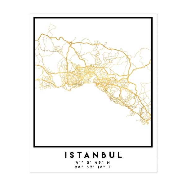 Istanbul Turkey Istanbul Street Map Maps Minimal Art Print/Poster - Bed ...