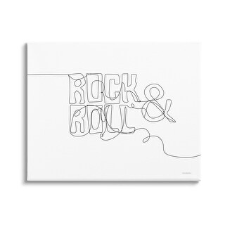 Stupell Rock & Roll Music Line Doodle Canvas Wall Art by Kamdon ...