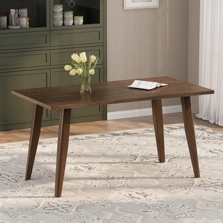 Neros Farmhouse Rubberwood Tapper Legged Dining Table by Christopher ...