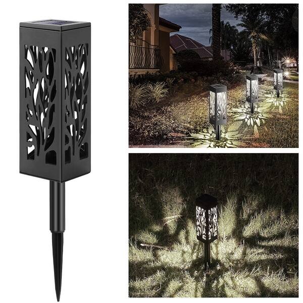Waterproof Solar LED Yard Lights for Outdoor Garden Decor in Clear ...