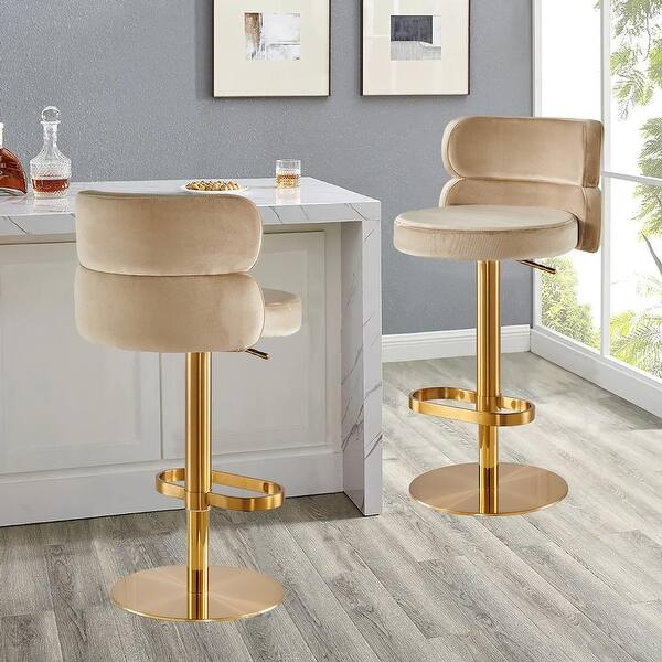 Modern Italian Bar Stool with Height Adjustment and 360-Degree Swivel ...