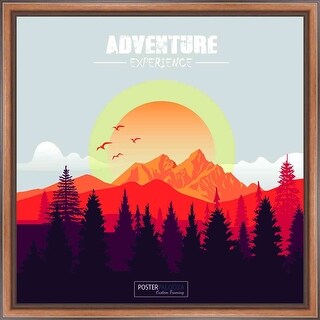 23x23 Traditional Walnut Complete Wood Square Picture Frame with UV ...