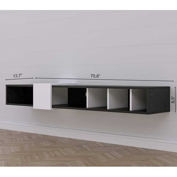 Belt 71" Wall Mounted Floating Entertainment Media Console - 71 inches ...
