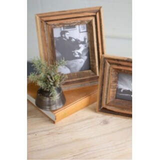 Recycled Wood Photo Frames - Natural Wood Set of 2 Frame - Bed Bath ...