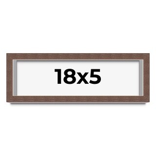 18x5 Shadow Box Frame Brown | 1.125 inches Deep Real Wood Rustic - Bed ...