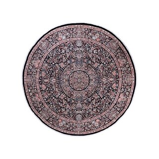 Overton Hand Knotted Wool Vintage Inspired Traditional Mogul Black ...