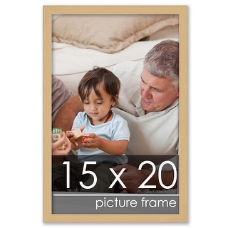 15x20 Traditional Natural Complete Wood Picture Frame with UV Acrylic ...