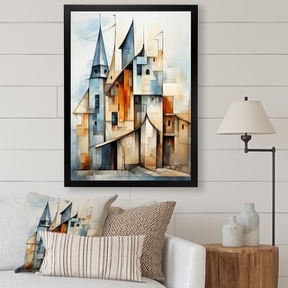 Designart "Cubist Chapel Religious Landscape IV" Church Wall Decor ...