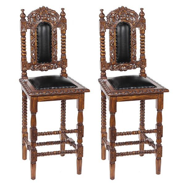 Design Toscano Charles II Gothic Bar Stools Set of 2 Bed Bath Beyond 33620512