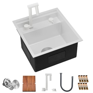 TORVA RV Kitchen Sink, 16 x 17 x 9 Inch Undermount Bar Sink Single Bowl ...