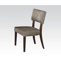 2PCS Drake Dining Chair Armless Side Chair (Set-2) in Gray Fabric - Bed ...