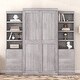 Twin Size Murphy Bed with Storage Shelves and Drawers, Gray - Bed Bath ...