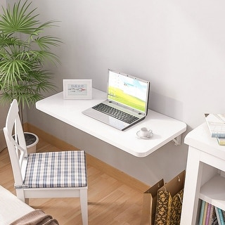 Multifunctional Wall Mounted Folding Desk Wooden Table Shelf ...