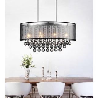 Radiant 6 Light Drum Shade Chandelier With Chrome Finish - Bed Bath ...
