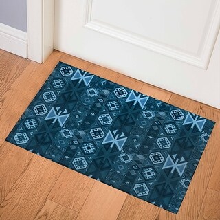 AZTEC TRIBAL INDIGO Doormat By Kavka Designs - Bed Bath & Beyond - 31256927