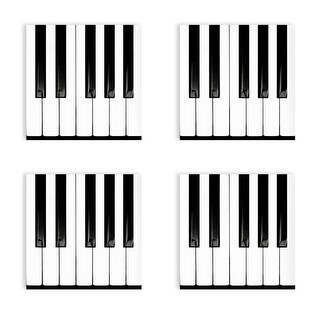 Piano Keys Coasters Set of 4 - Bed Bath & Beyond - 39133659