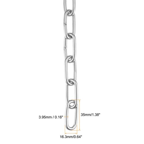 Proof Coil Chain 440Lbs Load Capacity w 2 Shackles for Clothes Hanging ...