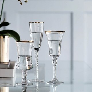 D2.8 x 8.7" Felicity Flute with Silver Rim, Set of 4 - Bed Bath ...